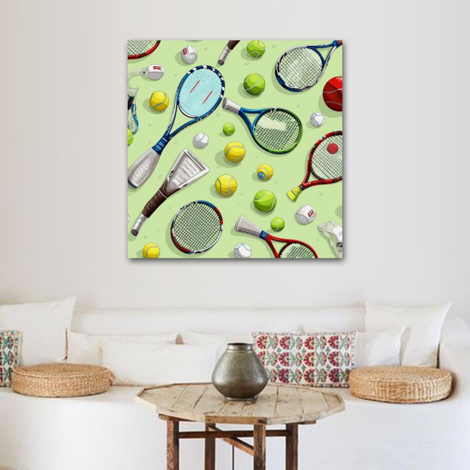 OWNSERIES Tennis Pattern Canvas Wall Art Paintings for Living Room ...