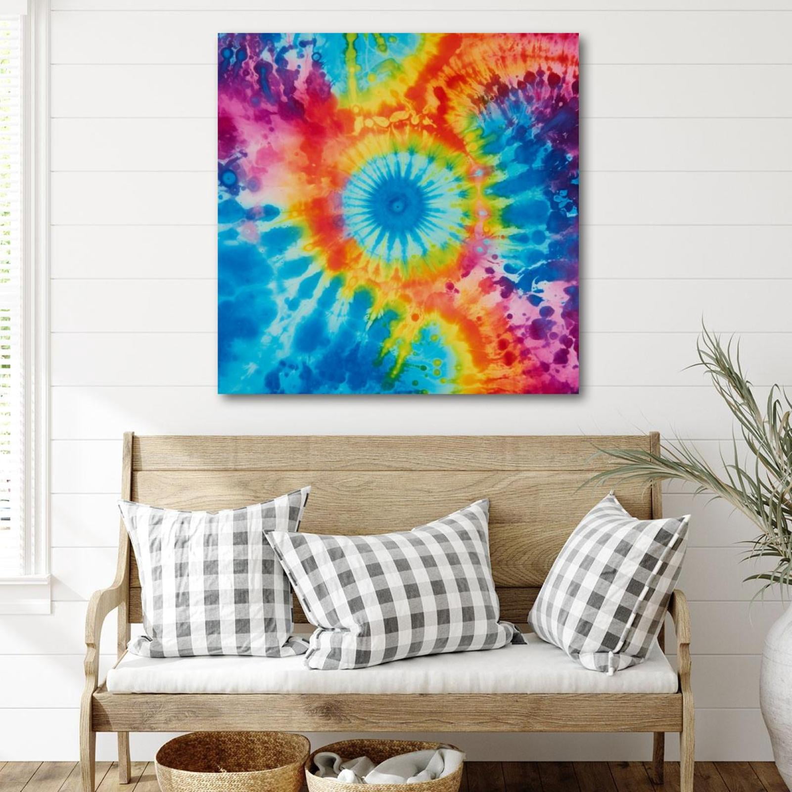OWNSERIES Tie Dye Pattern Canvas Wall Art Paintings for Living Room ...