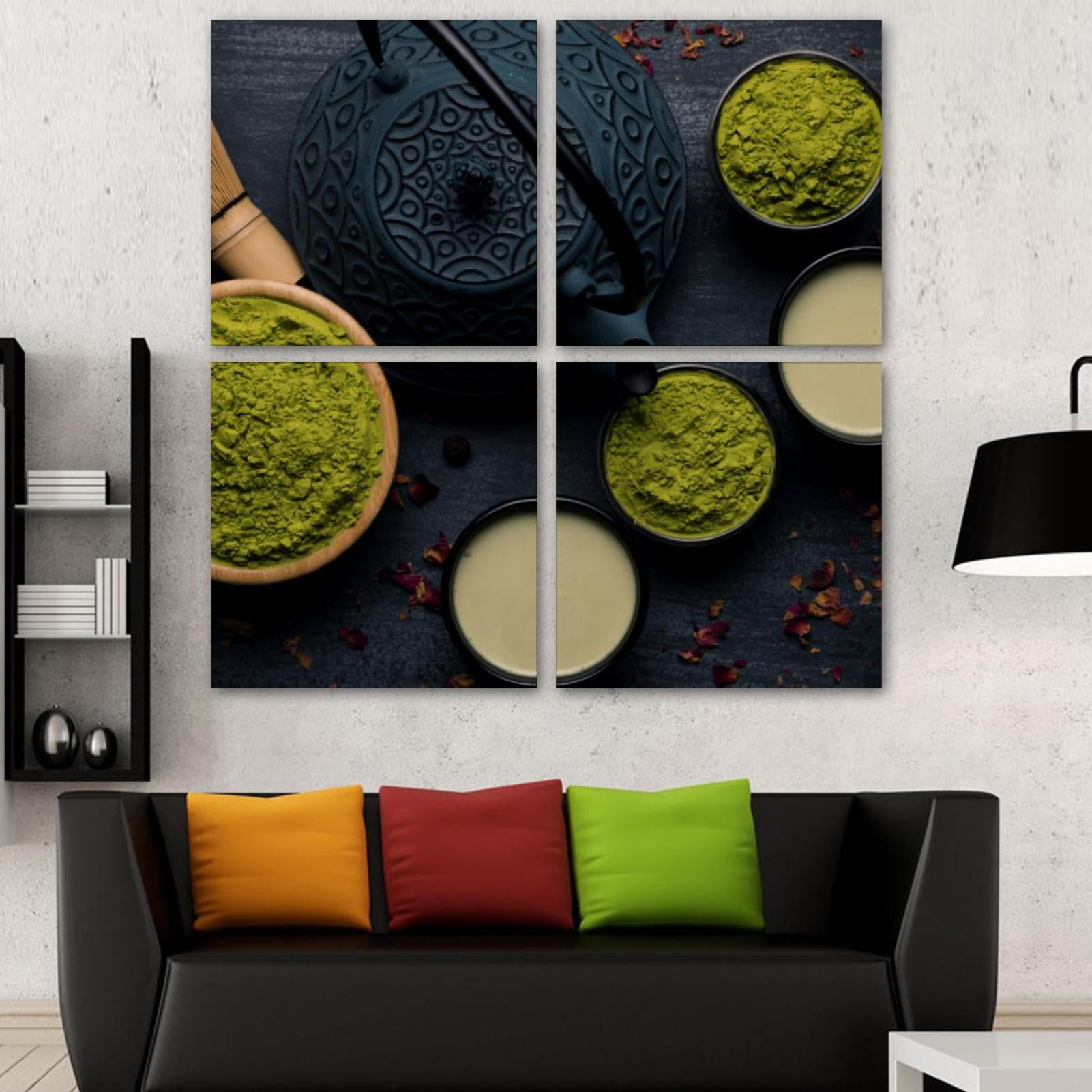 OWNSERIES Top View Traditional Japan Tea Ceremony Pattern 4PC Frameless ...