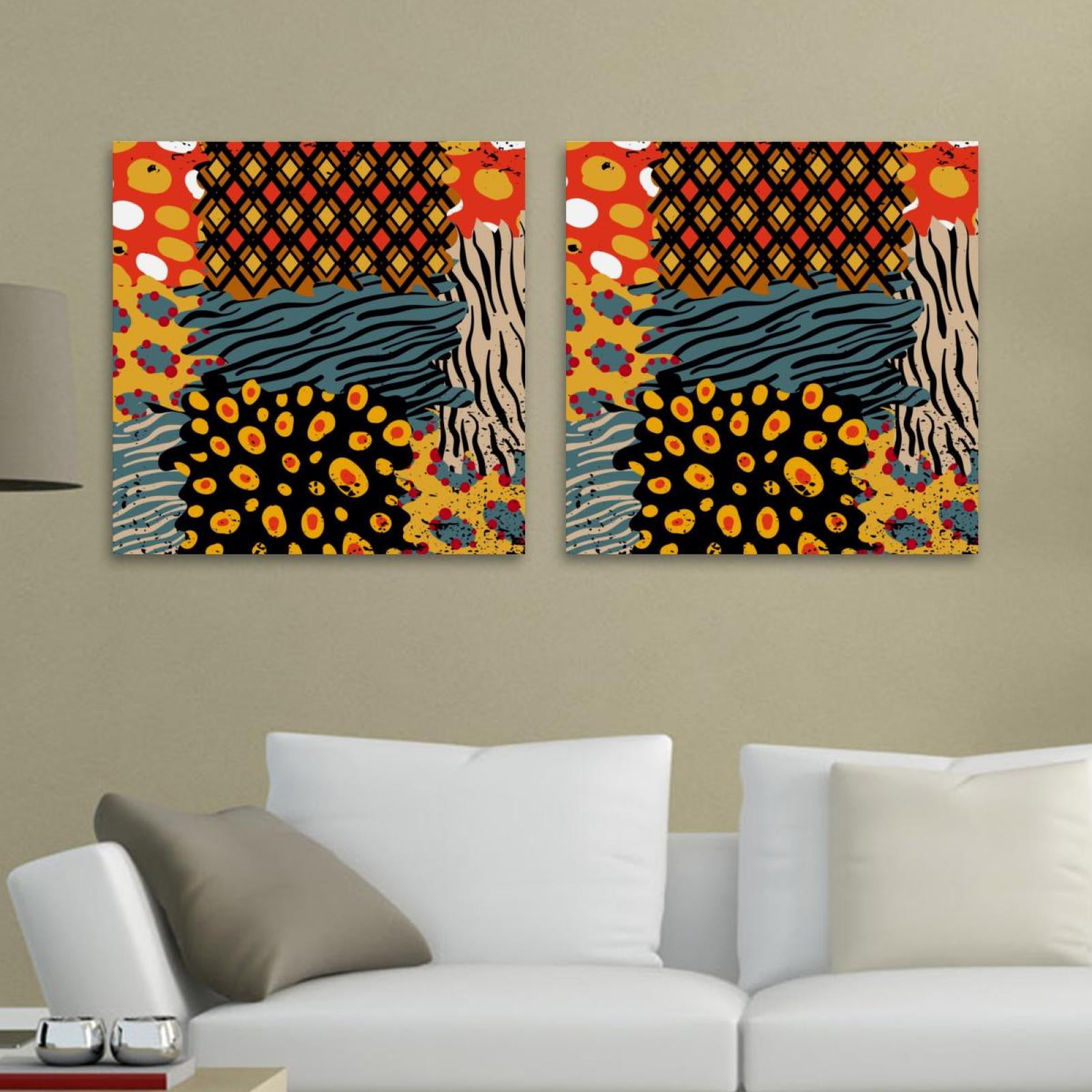 OWNSERIES Tribe Animal Skin Pattern 2PC Canvas Wall Art Paintings for ...