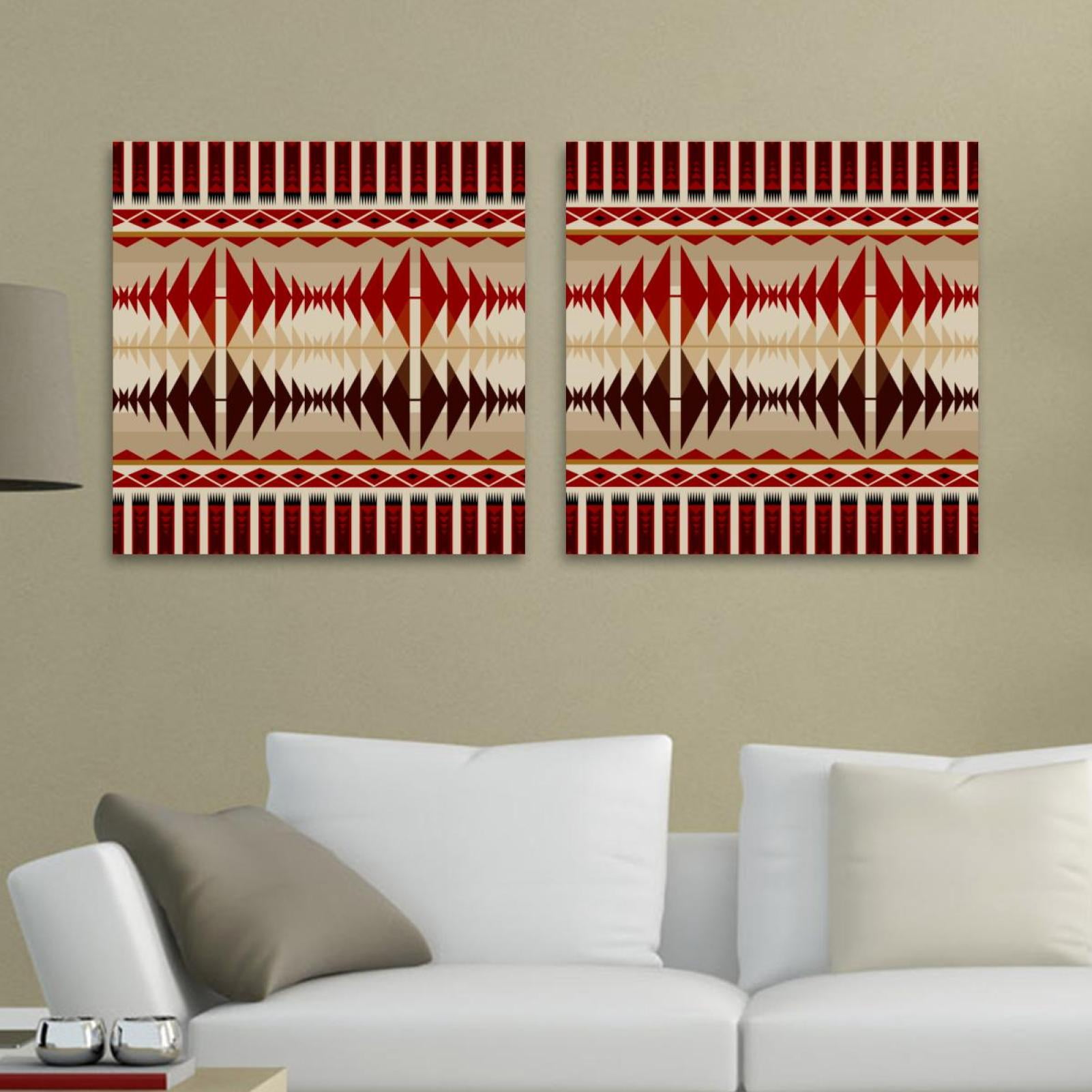OWNSERIES Tribe Pattern 2PC Canvas Wall Art Paintings for Living Room ...