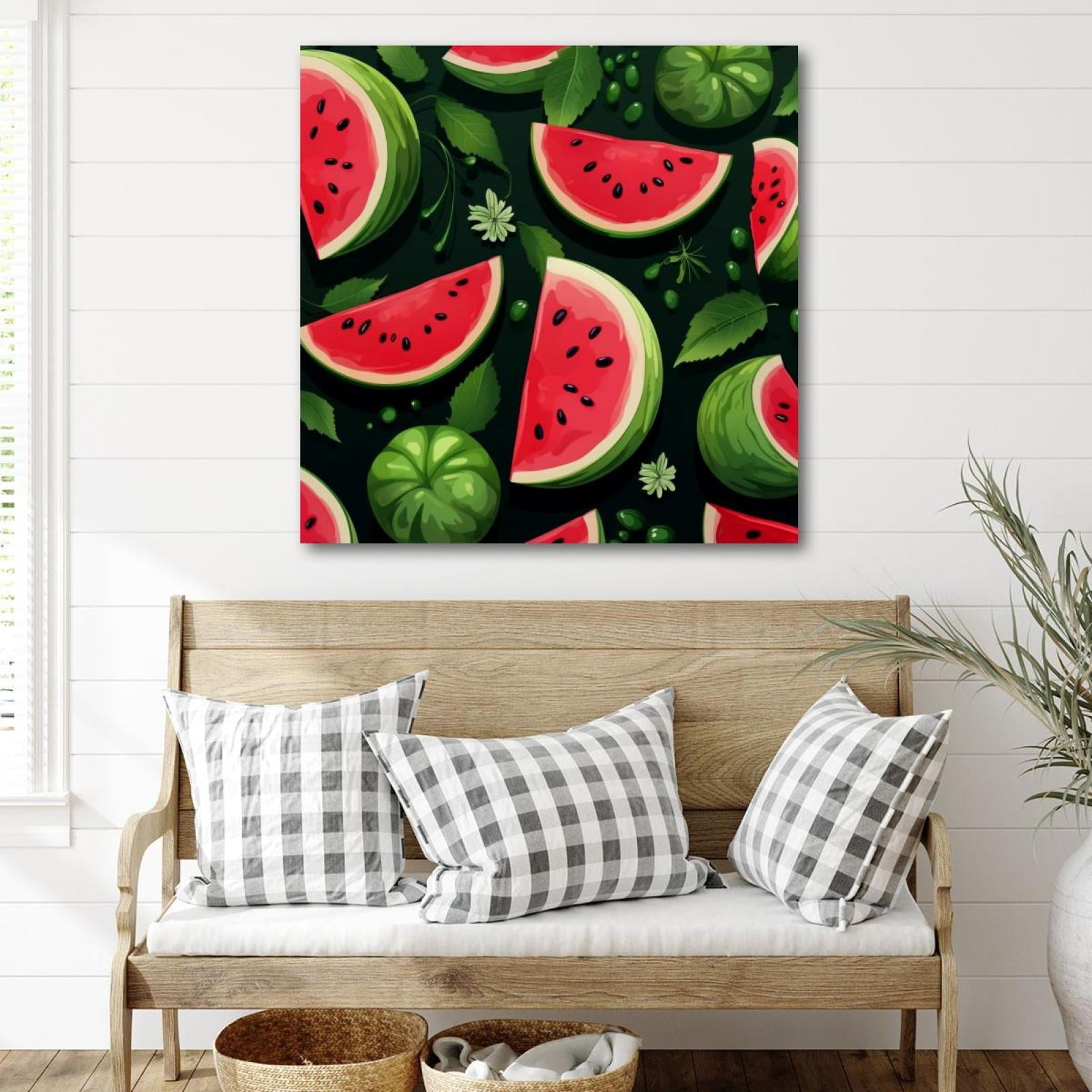 OWNSERIES Watermelon Pattern Canvas Wall Art Paintings for Living Room ...