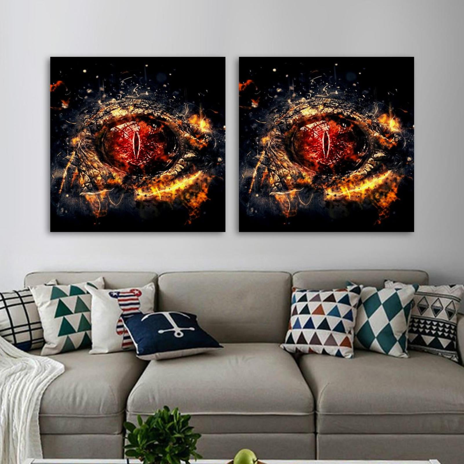 OWNSERIES Zombie Eye Pattern 2PC Canvas Wall Art Paintings for Living ...