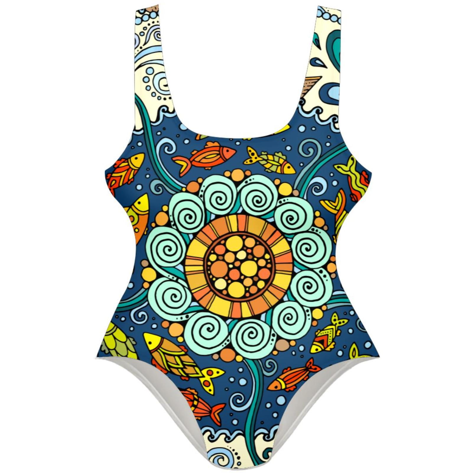 Ownsummer Bohemia Flower Geometry Pattern Pattern Stylish One Piece