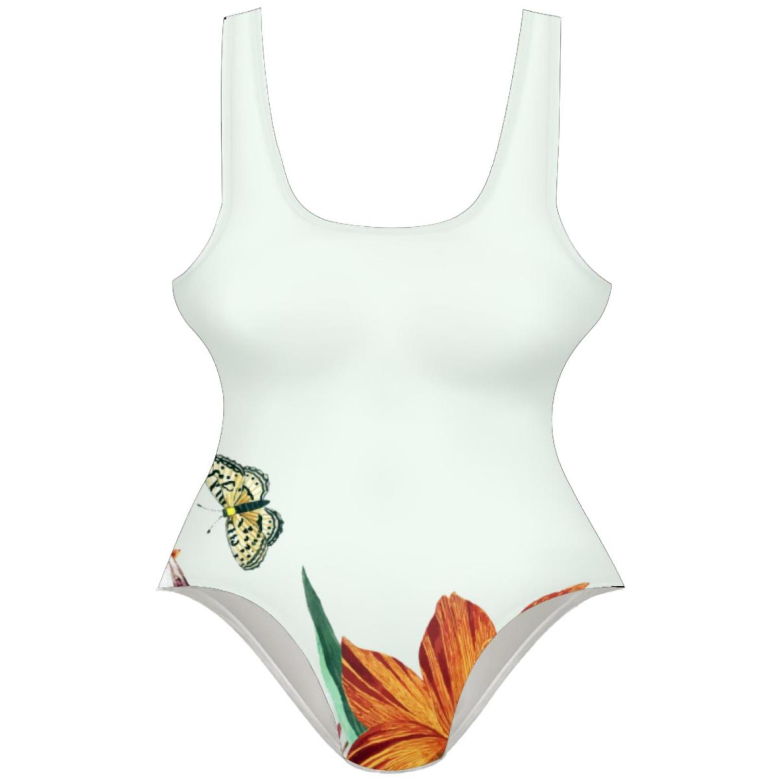 Ownsummer Butterfly Flower Floral Spring Pattern Stylish One Piece