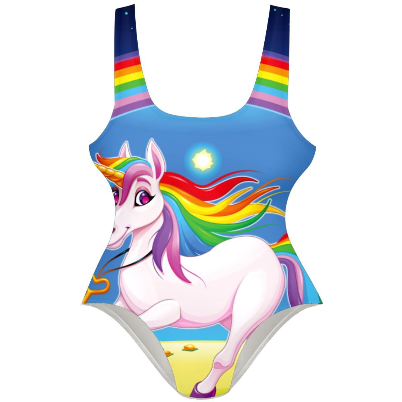 Ownsummer Colorful Unicorn Rainbow Flower Stars Planet Pattern Stylish