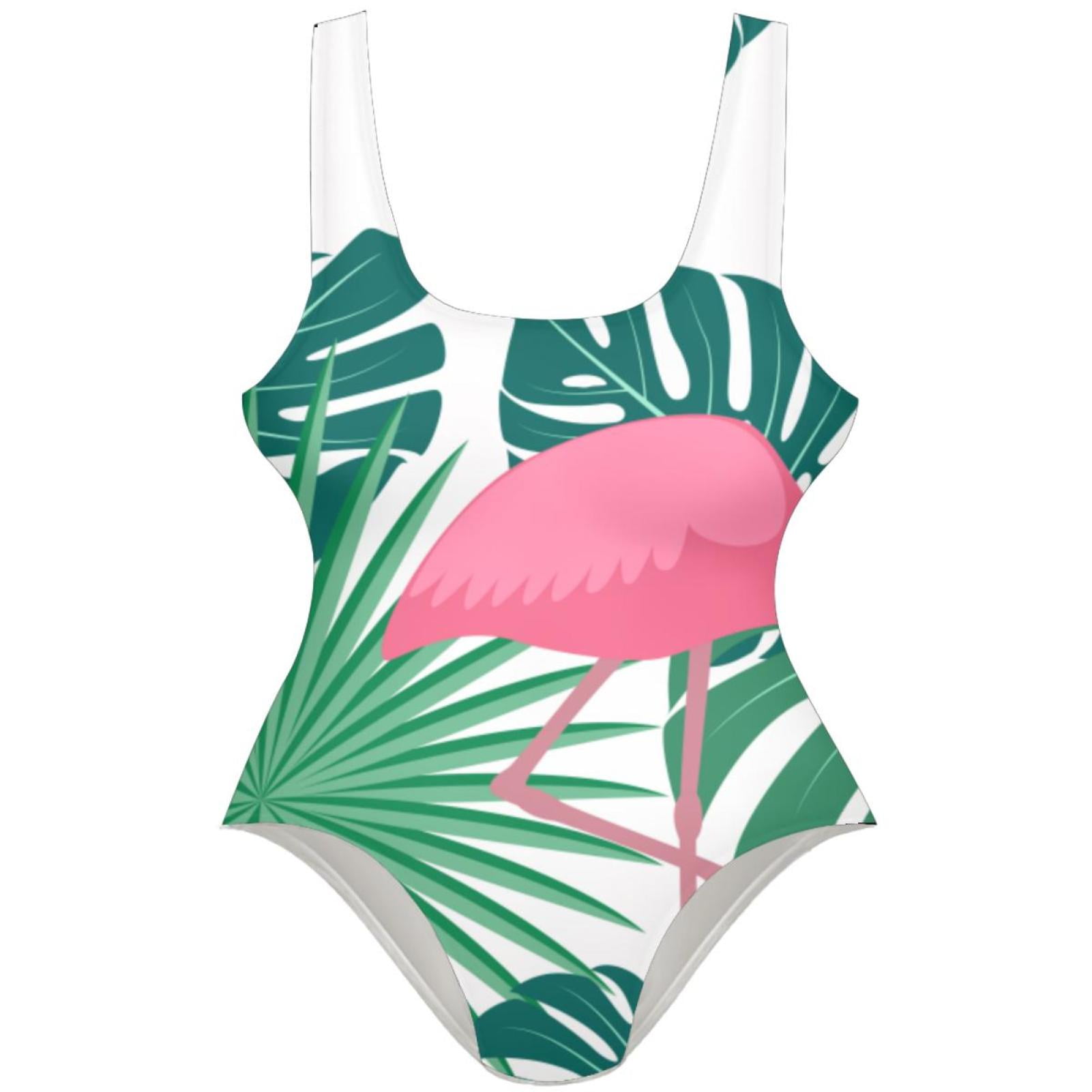 Ownsummer Flamingo Tropical Palm Jungle Monstera Leaves Pattern Stylish