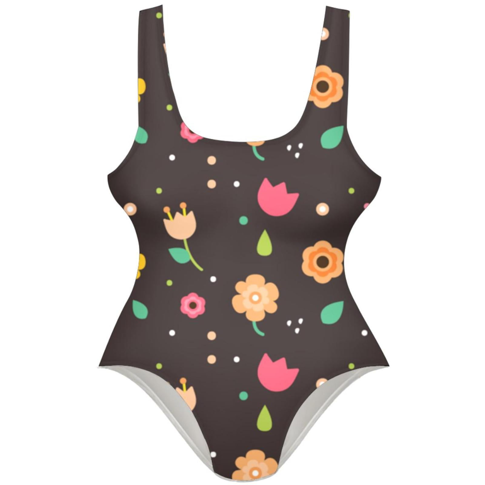 Ownsummer Floral Colorful Pattern Stylish One Piece Swimsuit For Women