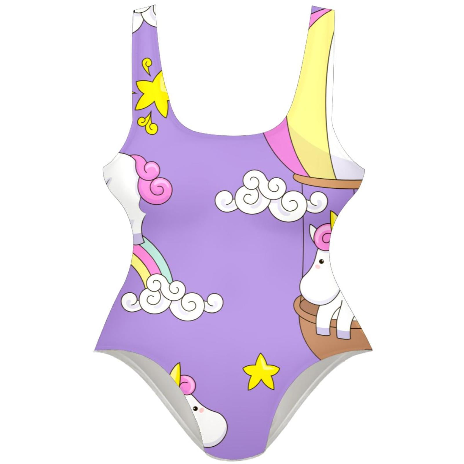 Ownsummer Hand Drawn Unicorn With Rainbow Balloon Pattern Stylish One