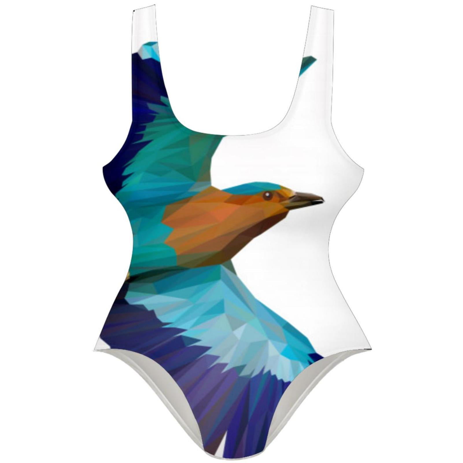 Ownsummer Indian Roller Bird Pattern Stylish One Piece Swimsuit For