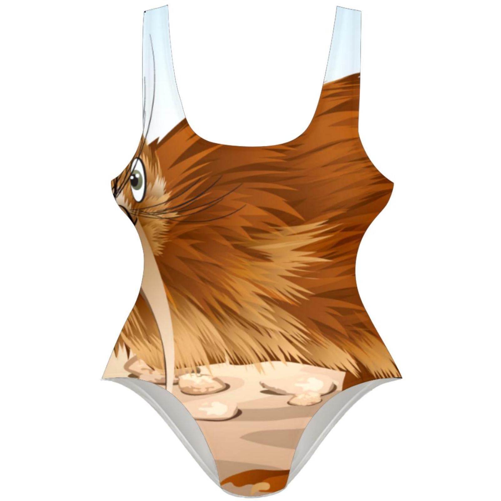 Ownsummer Kiwi Bird Pattern Stylish One Piece Swimsuit For Women 80