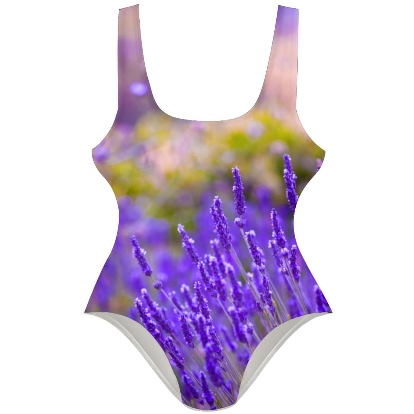 Ownsummer Lavender Flower Violet Purple Pattern Stylish One Piece