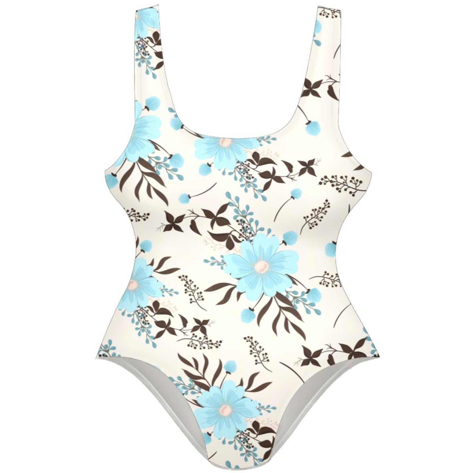 Ownsummer Retro Flowers Pattern Stylish One Piece Swimsuit For Women