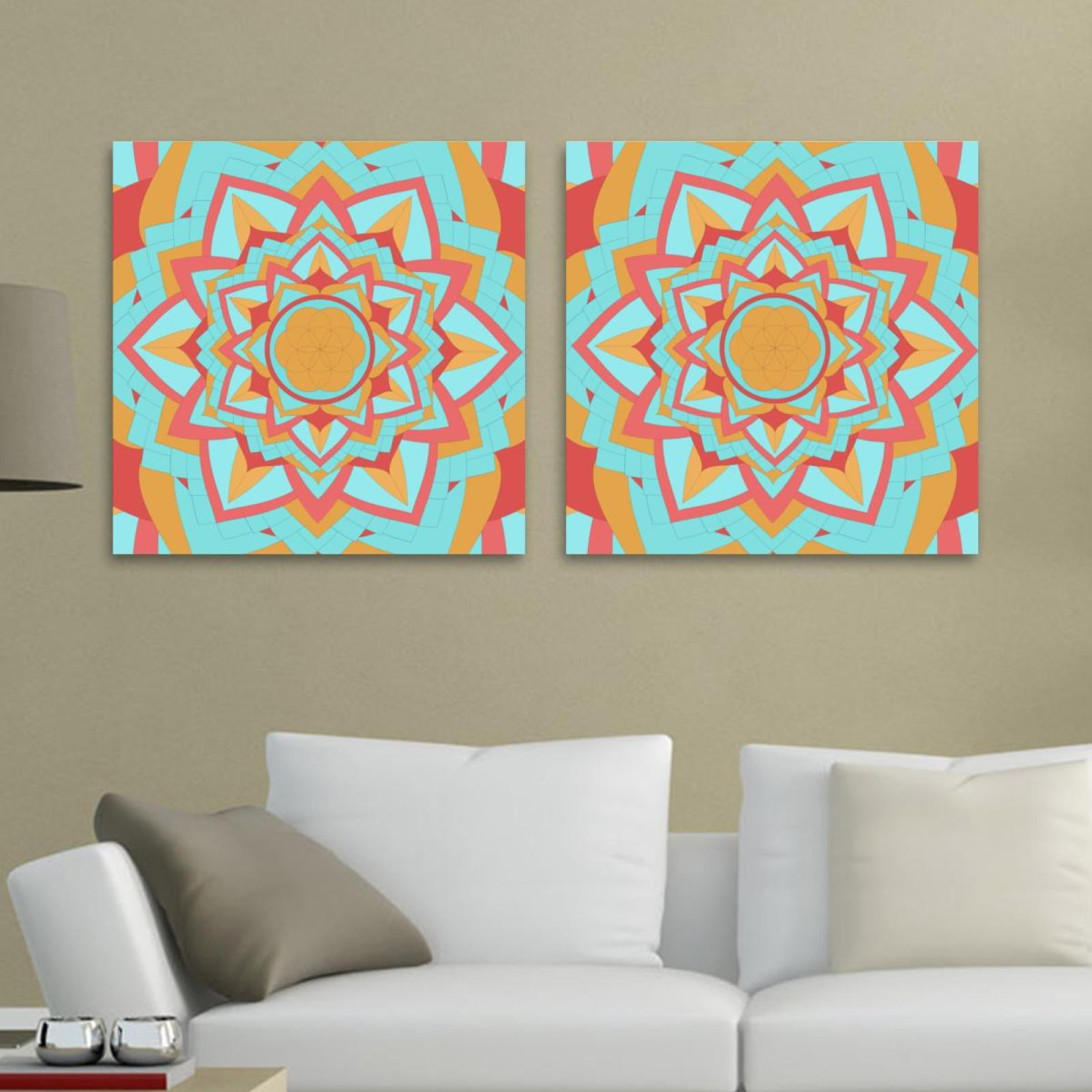 OWNTA Abstract Pattern 2PC Canvas Wall Art Paintings for Living Room ...