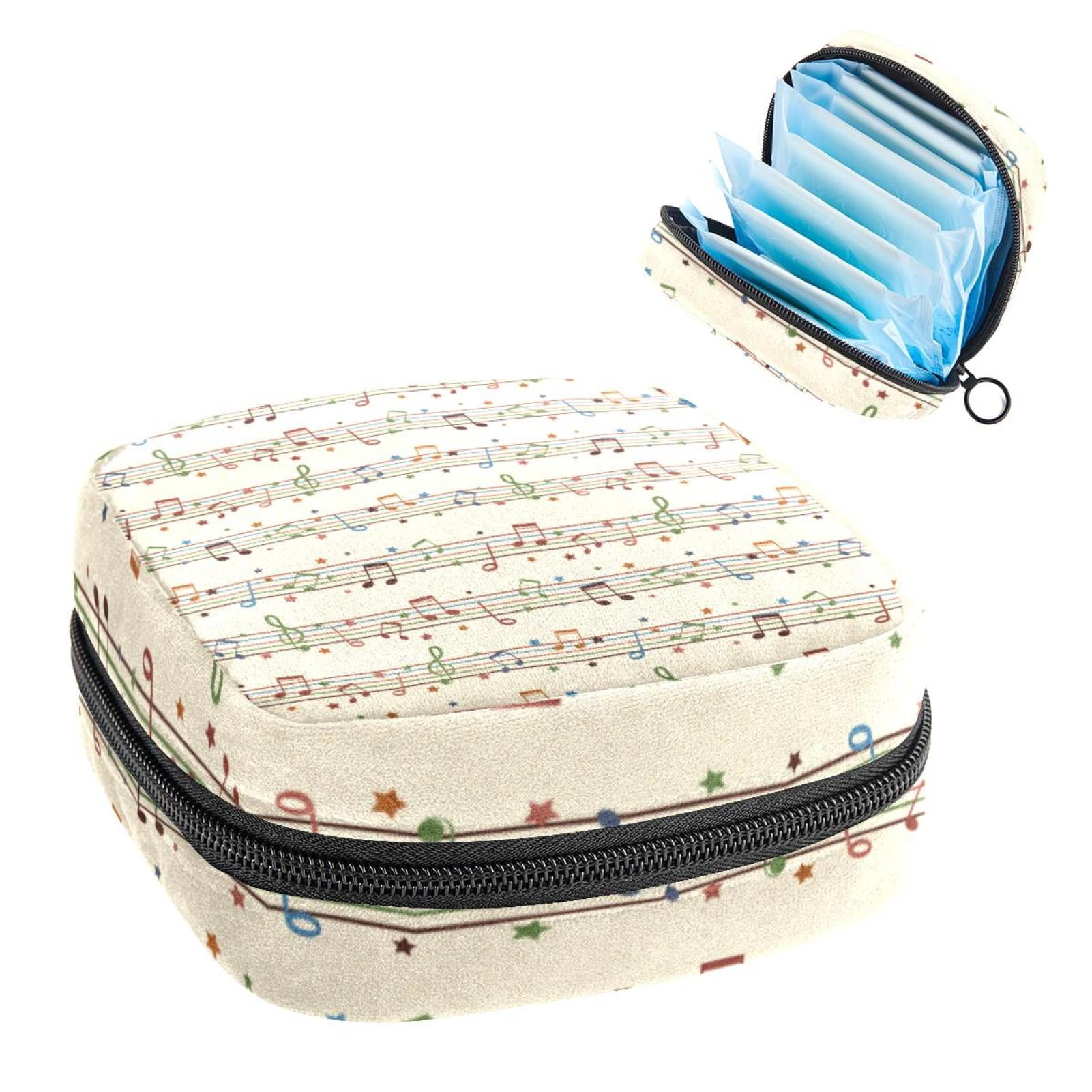 Ownta Background With Musical Notes Pattern Premium Storage Bag Period