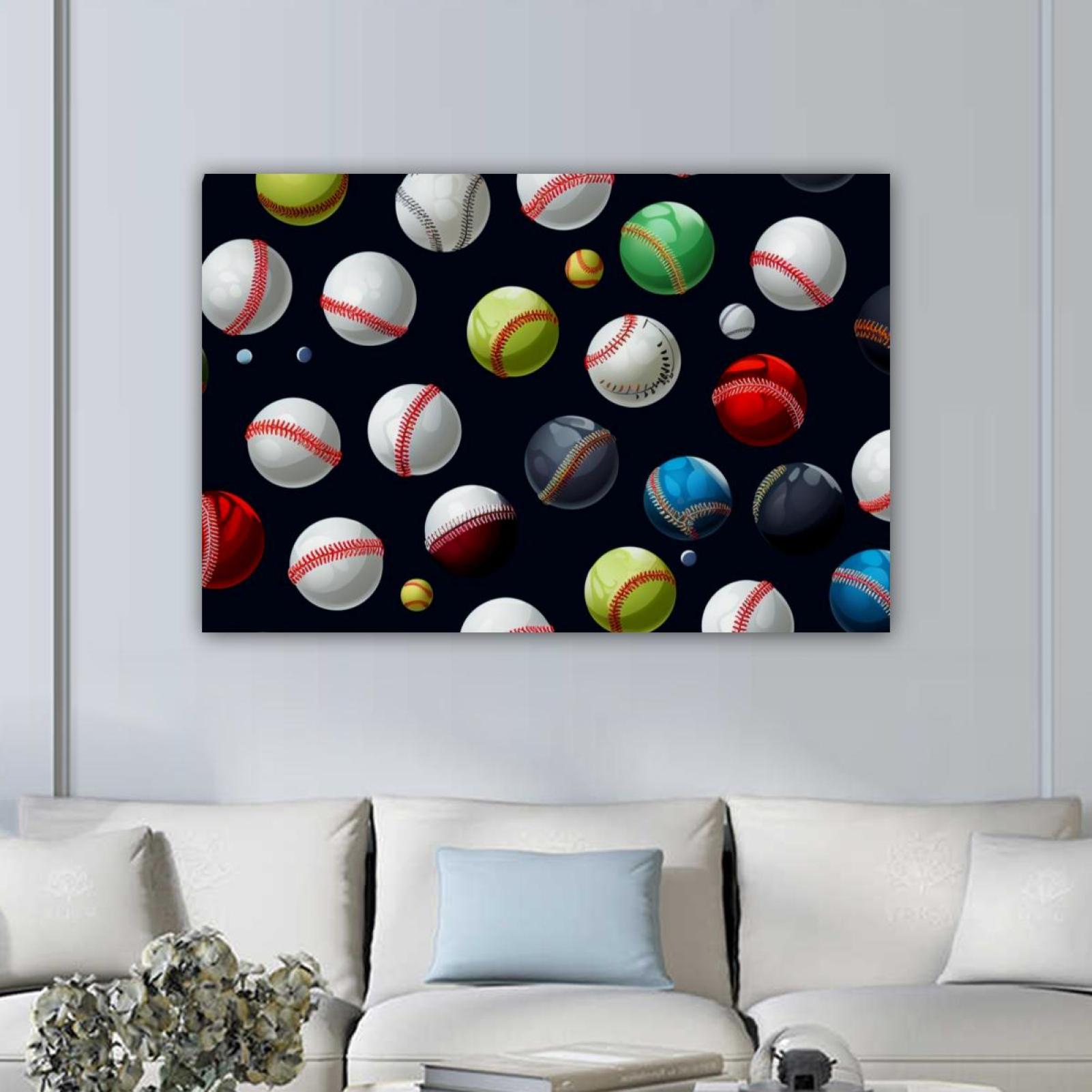 OWNTA Baseball Pattern Canvas Wall Art Paintings for Living Room ...