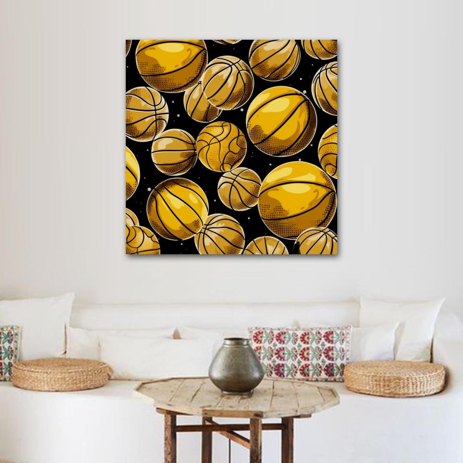 OWNTA Basketball Pattern Canvas Wall Art Paintings for Living Room ...