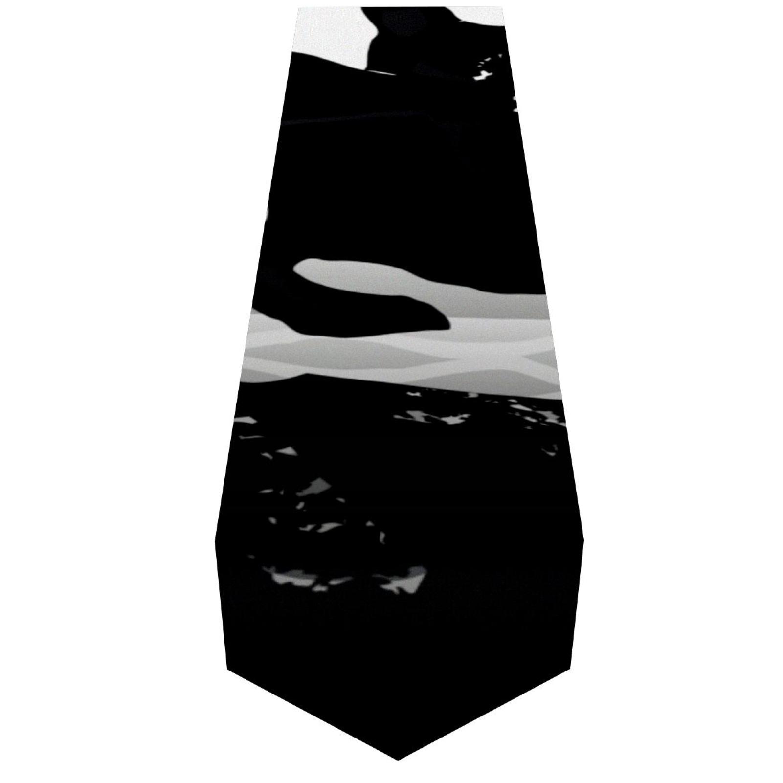 OWNTA Black White Horse and Rider Night Moon Pattern Elegant Polyester ...