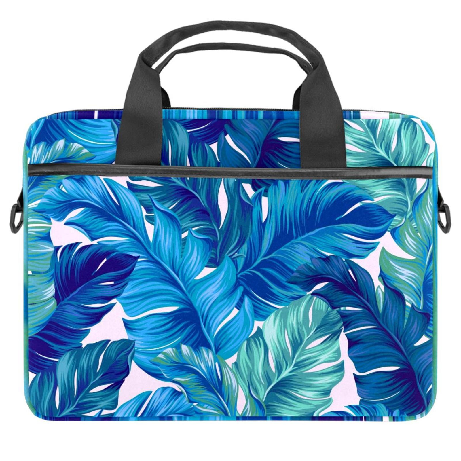 Ownta Blue Watercolor Tropical Palm Leaves Pattern 11x14 5x1 2in Velvet