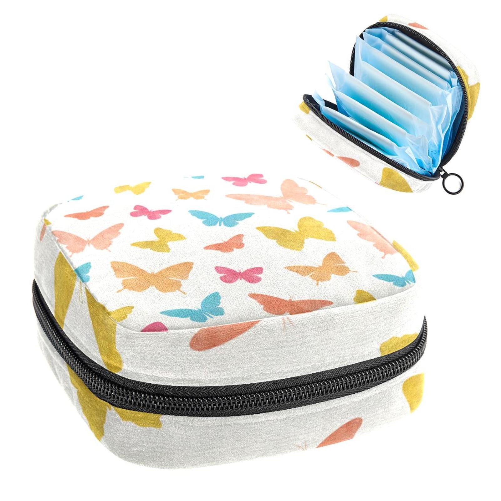 Ownta Butterflies Yellow Blue Orange Pattern Premium Storage Bag