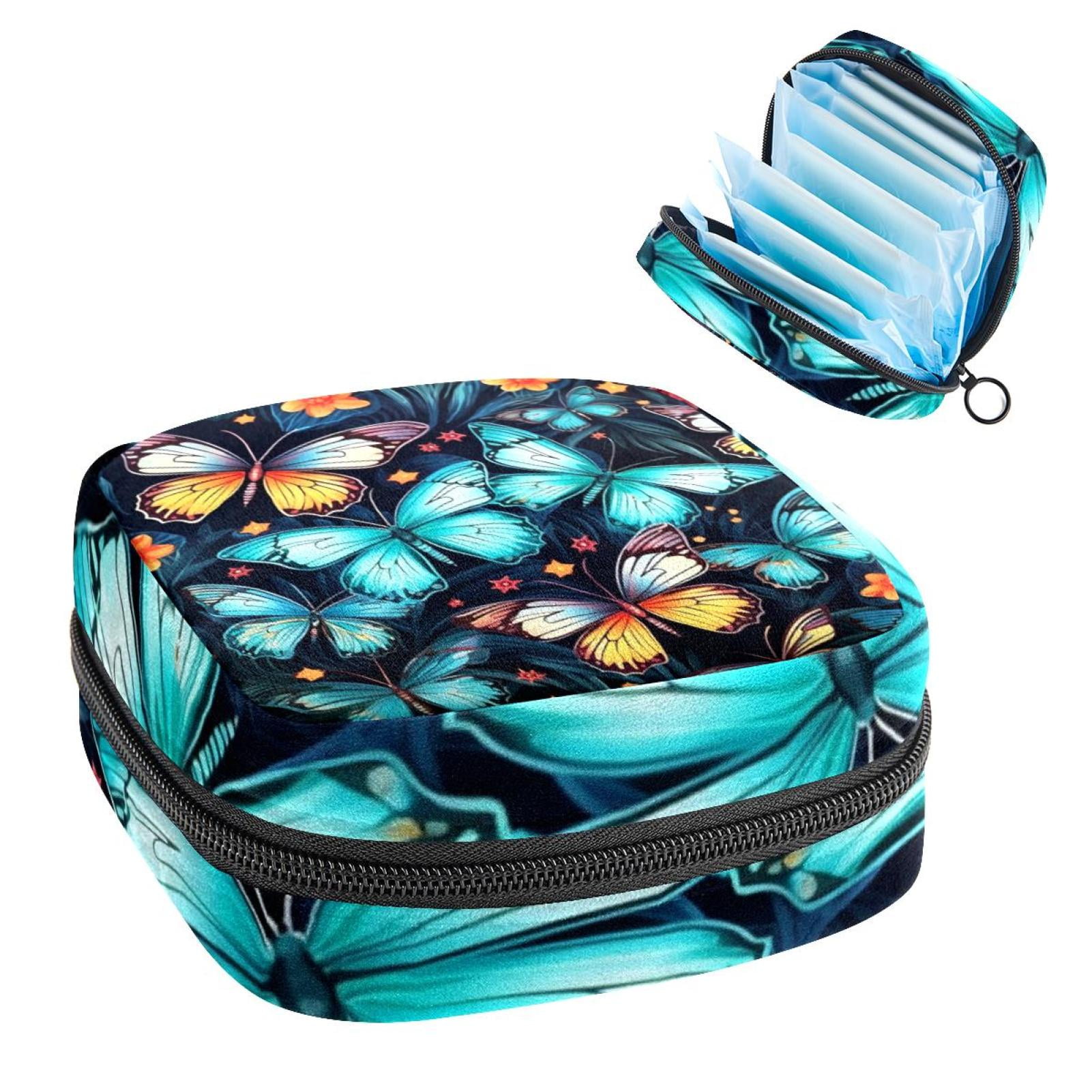 Ownta Butterfly Pattern Premium Storage Bag Period Purse Pencil Pouch