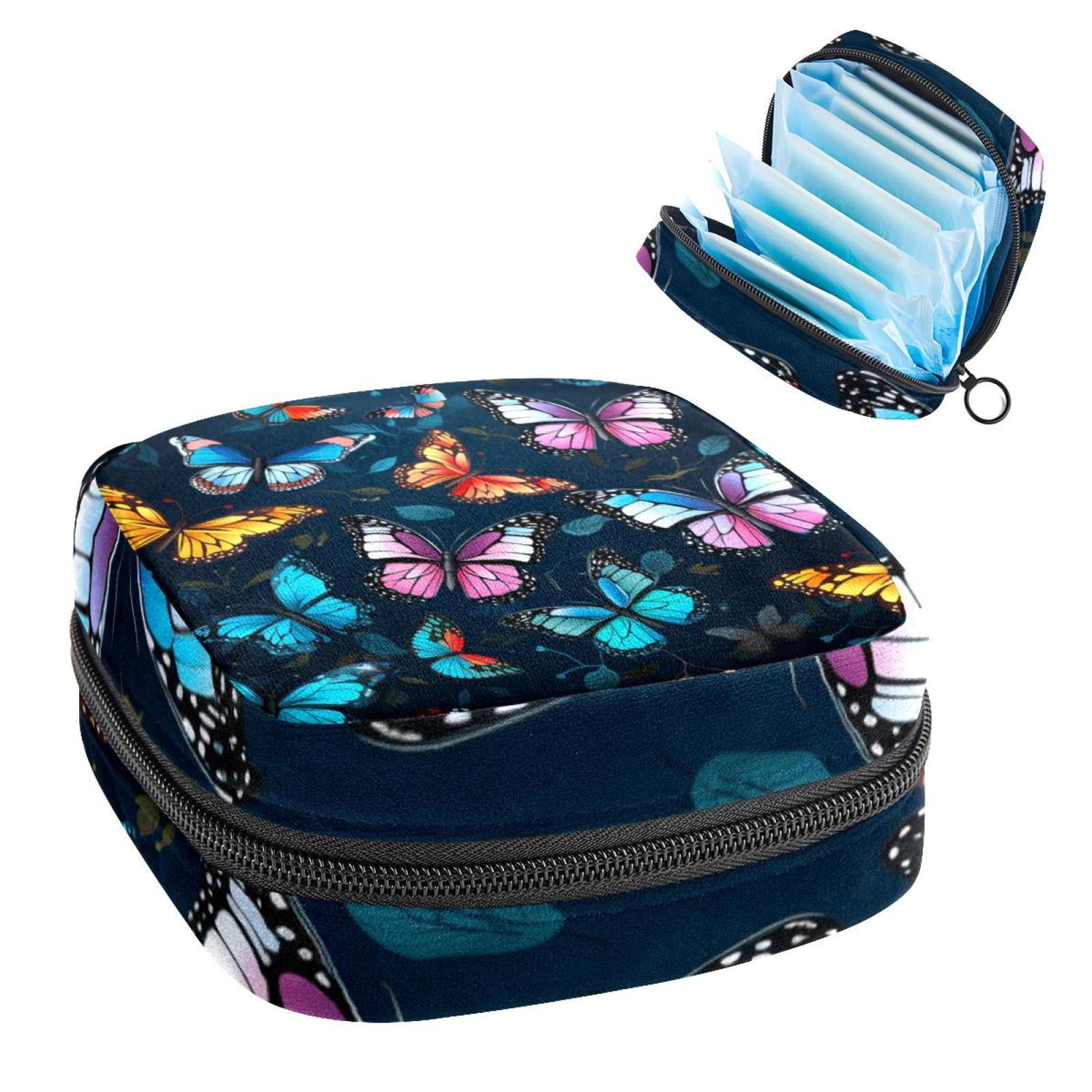 Ownta Butterfly Pattern Premium Storage Bag Period Purse Pencil Pouch