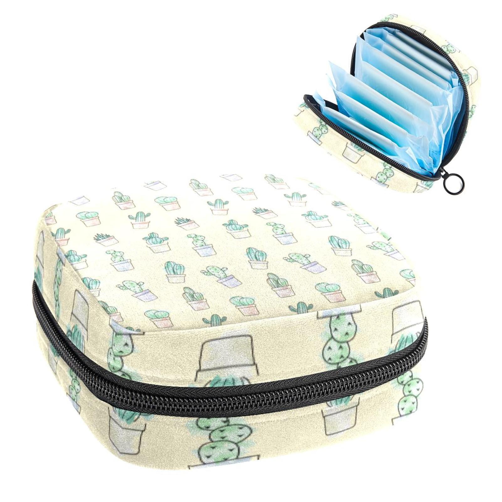 Ownta Cacti Yellow Background Pattern Premium Storage Bag Period Purse