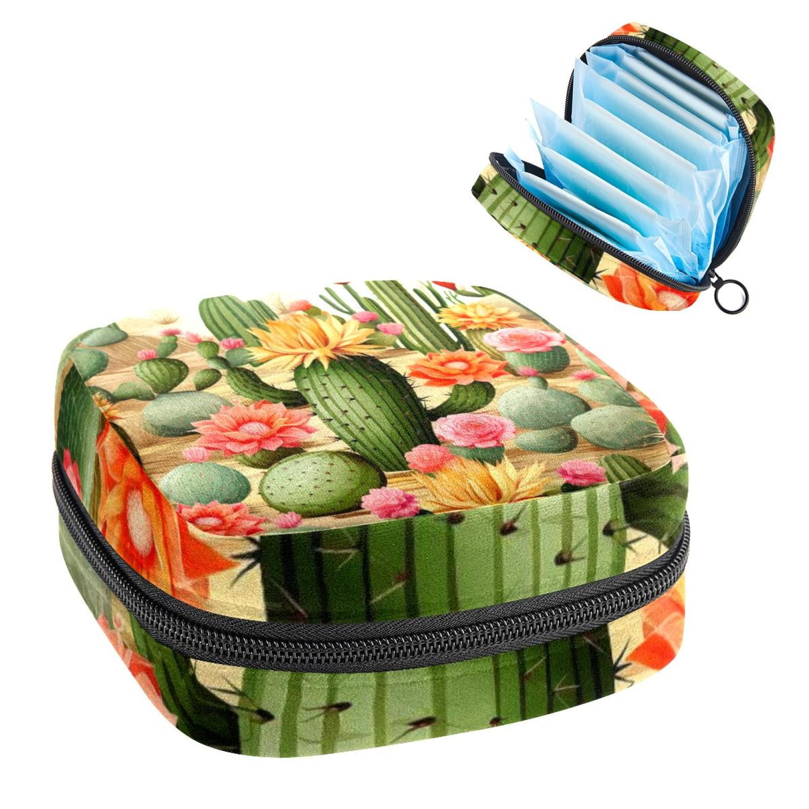 Ownta Cactus Pattern Pattern Premium Storage Bag Period Purse Pencil