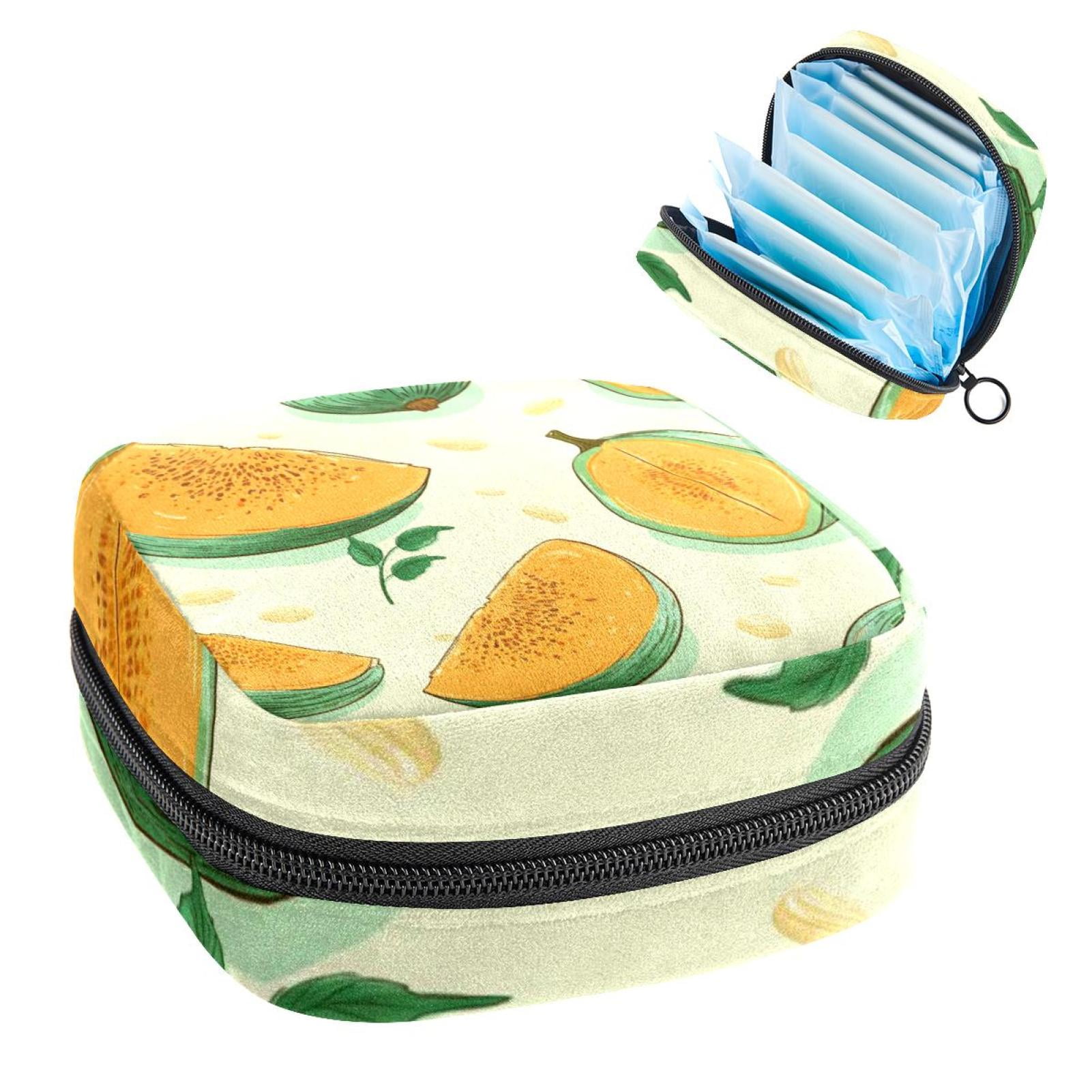 Ownta Cantaloupe Pattern Premium Storage Bag Period Purse Pencil