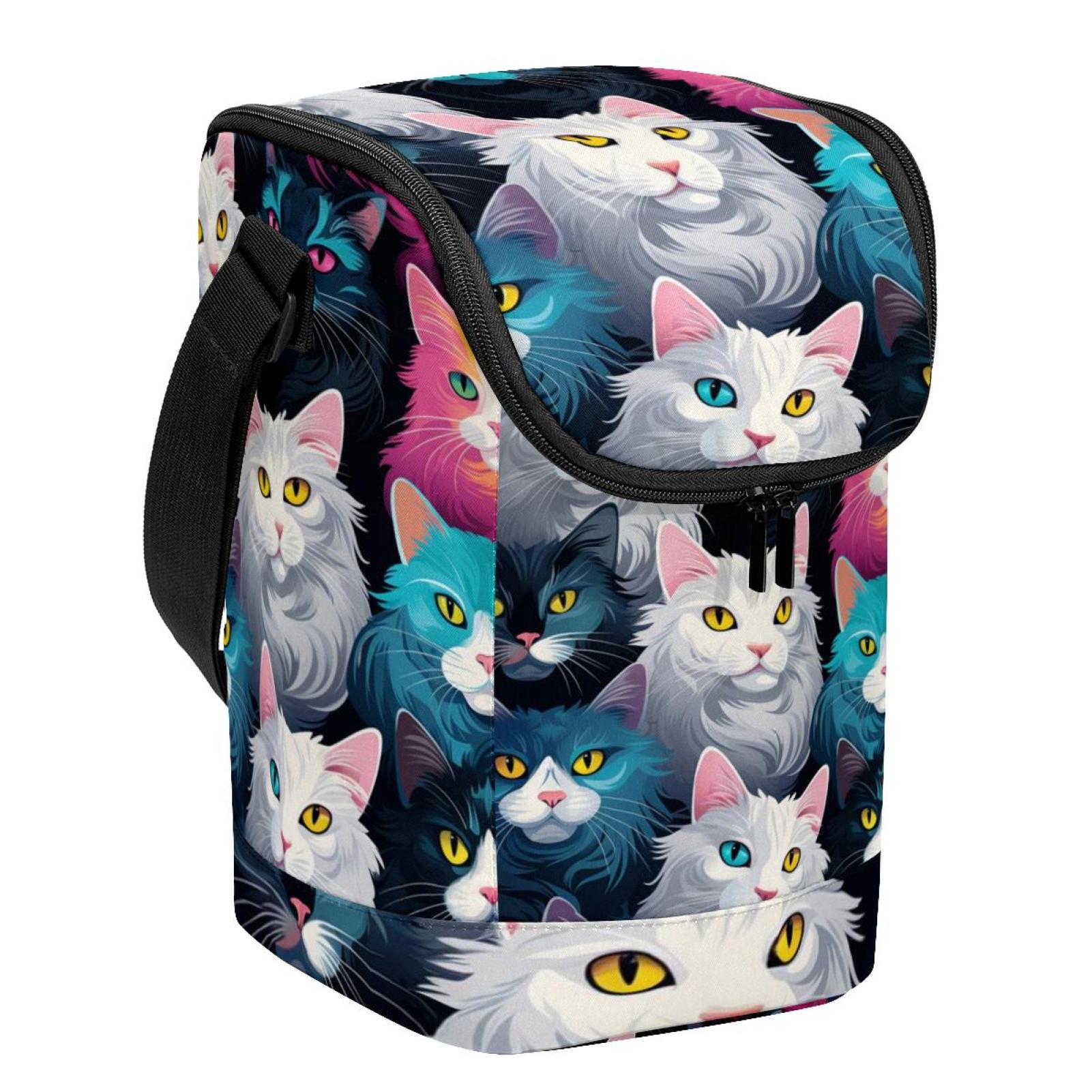Fit & Fresh Camila Cool Cat Lunch Bag with Adjustable Shoulder Strap ...