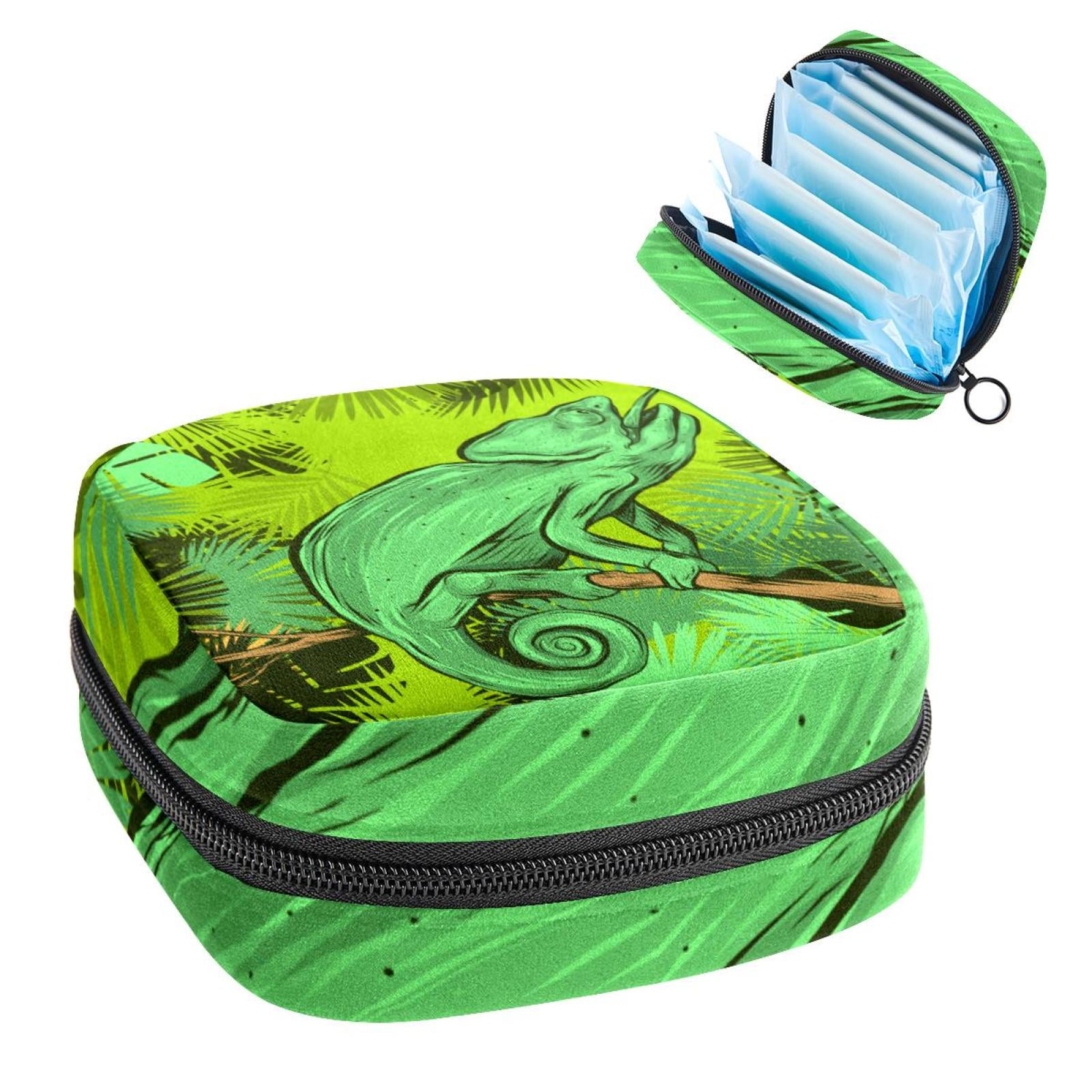 Ownta Chameleon On Tropical Leaves Frame Pattern Premium Storage Bag