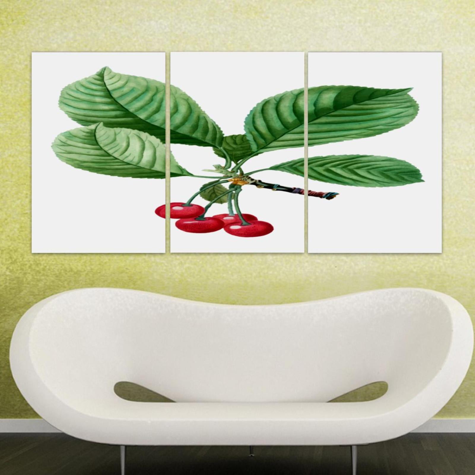 OWNTA Cherry Tree Pattern 3PC Frameless Canvas Wall Art Paintings for ...