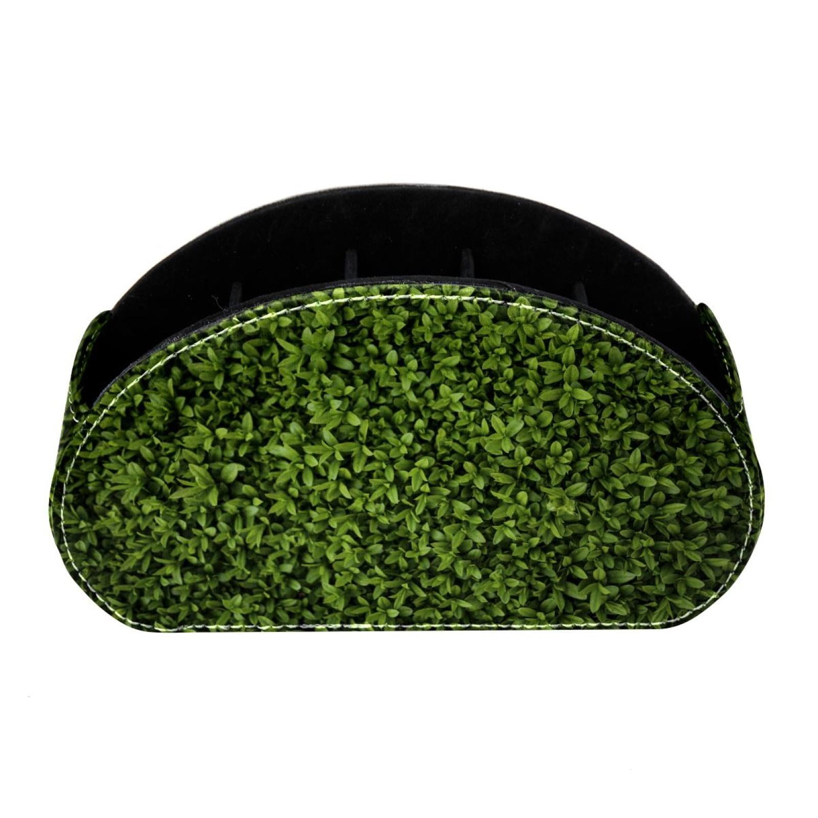 OWNTA Close Up Green Bush Pattern PVC Leather Brush Holder with Five ...
