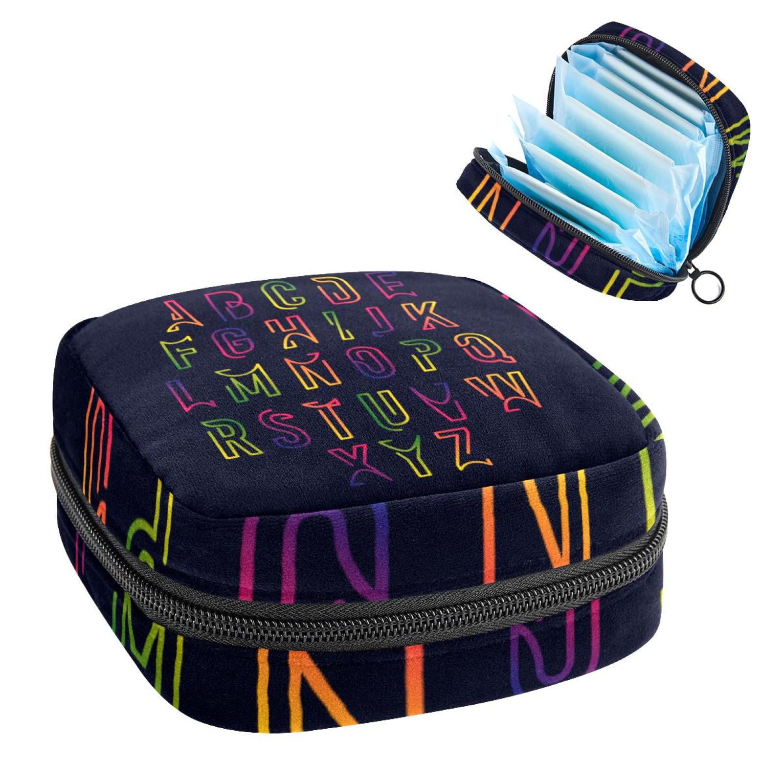 Ownta Colorful Alphabets Pattern Premium Storage Bag Period Purse