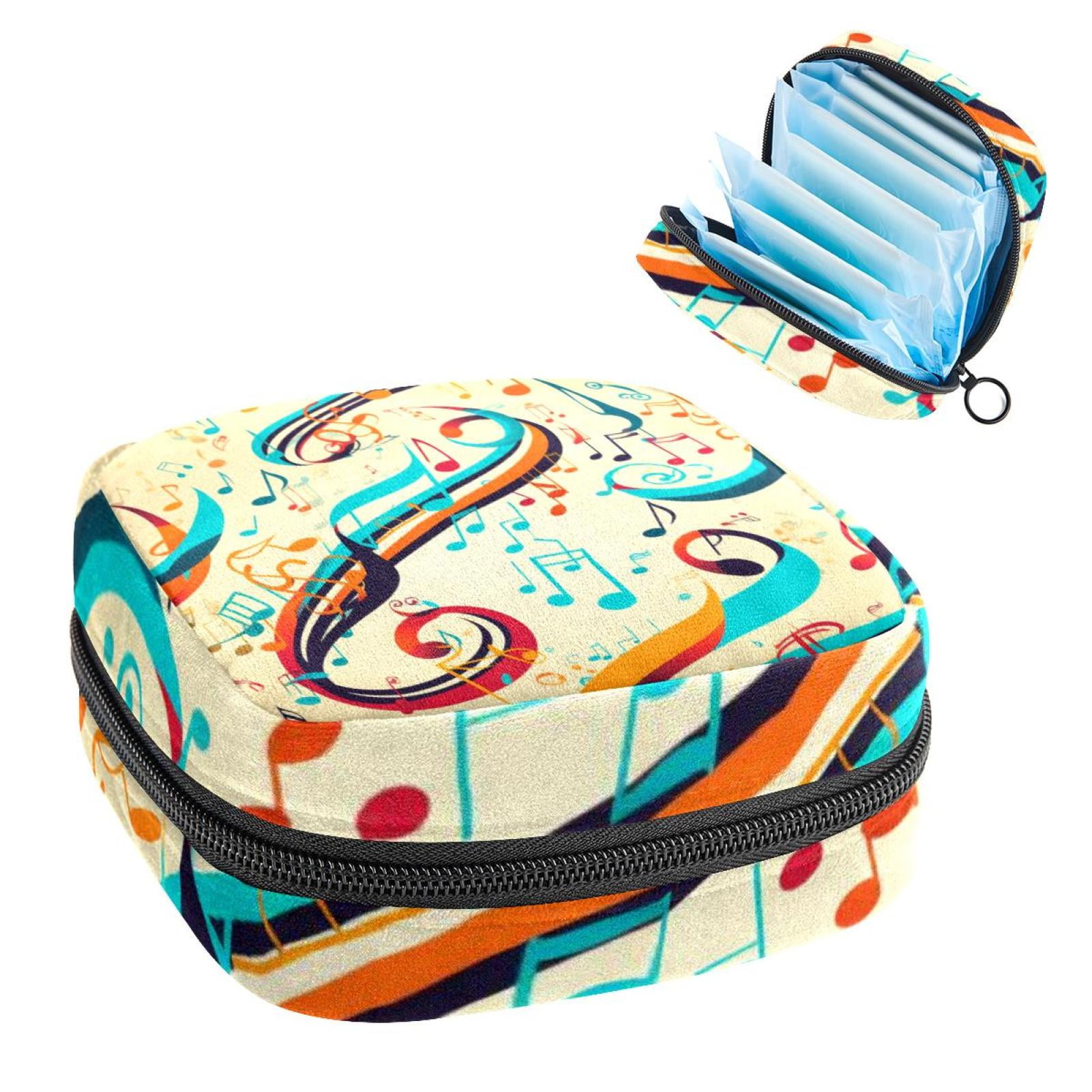 Ownta Colorful Note Pattern Premium Storage Bag Period Purse Pencil