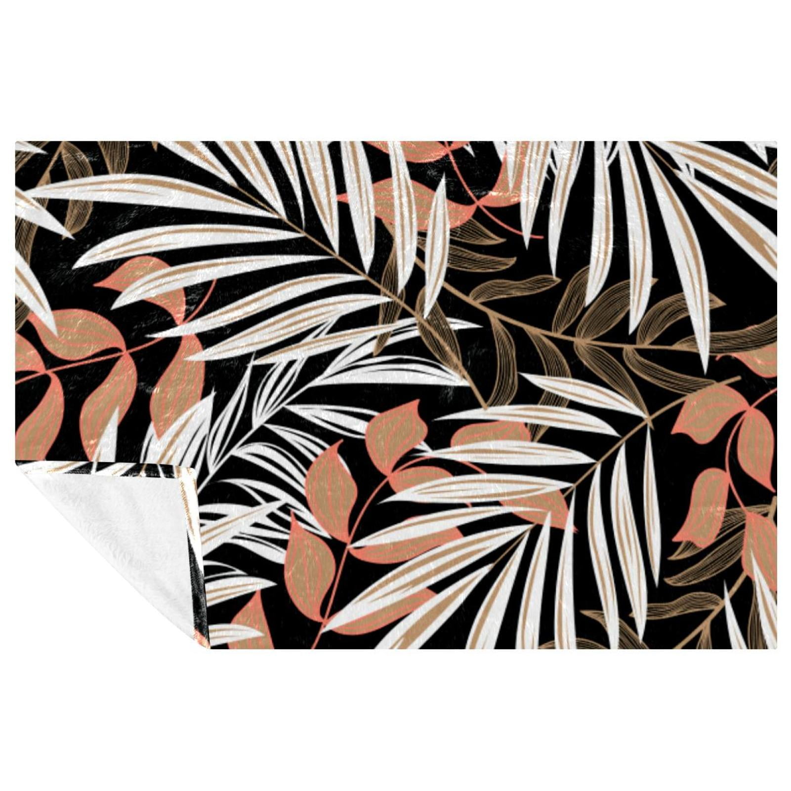 Ownta Colorful Tropical Leaves Plants Pattern Pattern Blanket Bliss