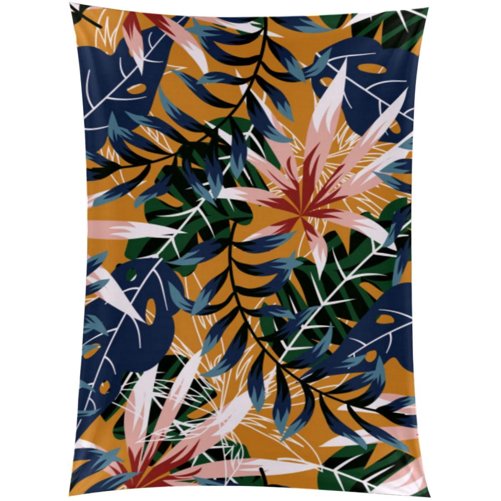 Ownta Colorful Tropical Leaves Plants Pattern Stunning Polyester Fiber