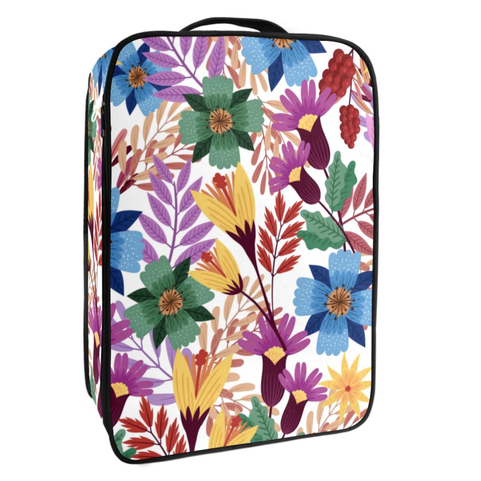 OWNTA Colourful Floral Pattern Premium Polyester Shoe Box - Durable ...