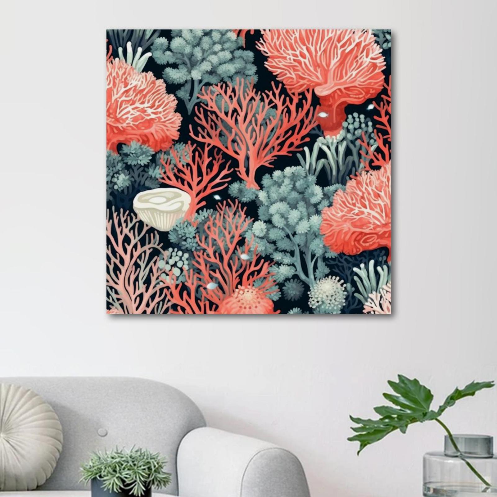 Trademark Fine Art 'Coral Reef' Canvas Art by Silvia Vassileva ...