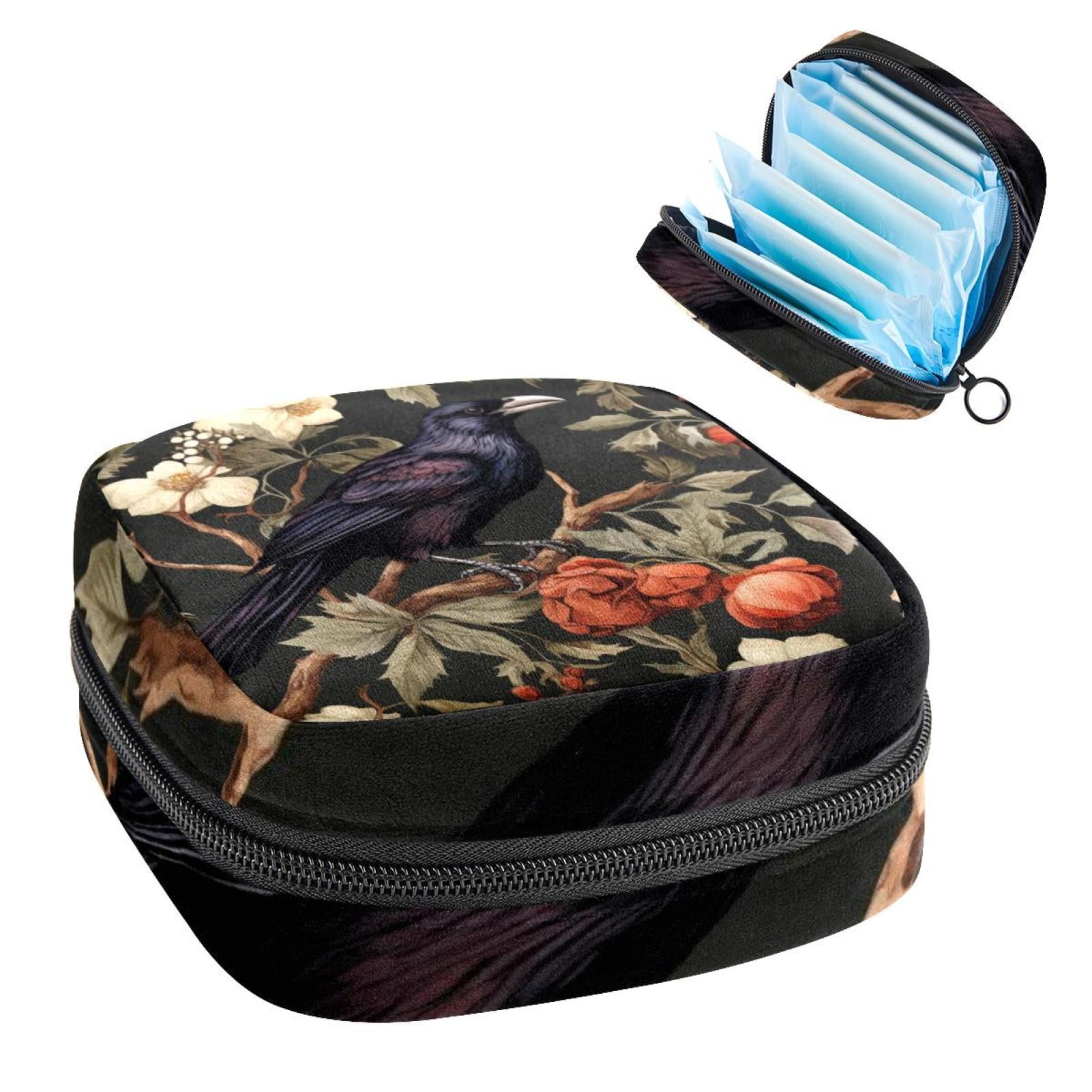 Ownta Crow Pattern Premium Storage Bag Period Purse Pencil Pouch With