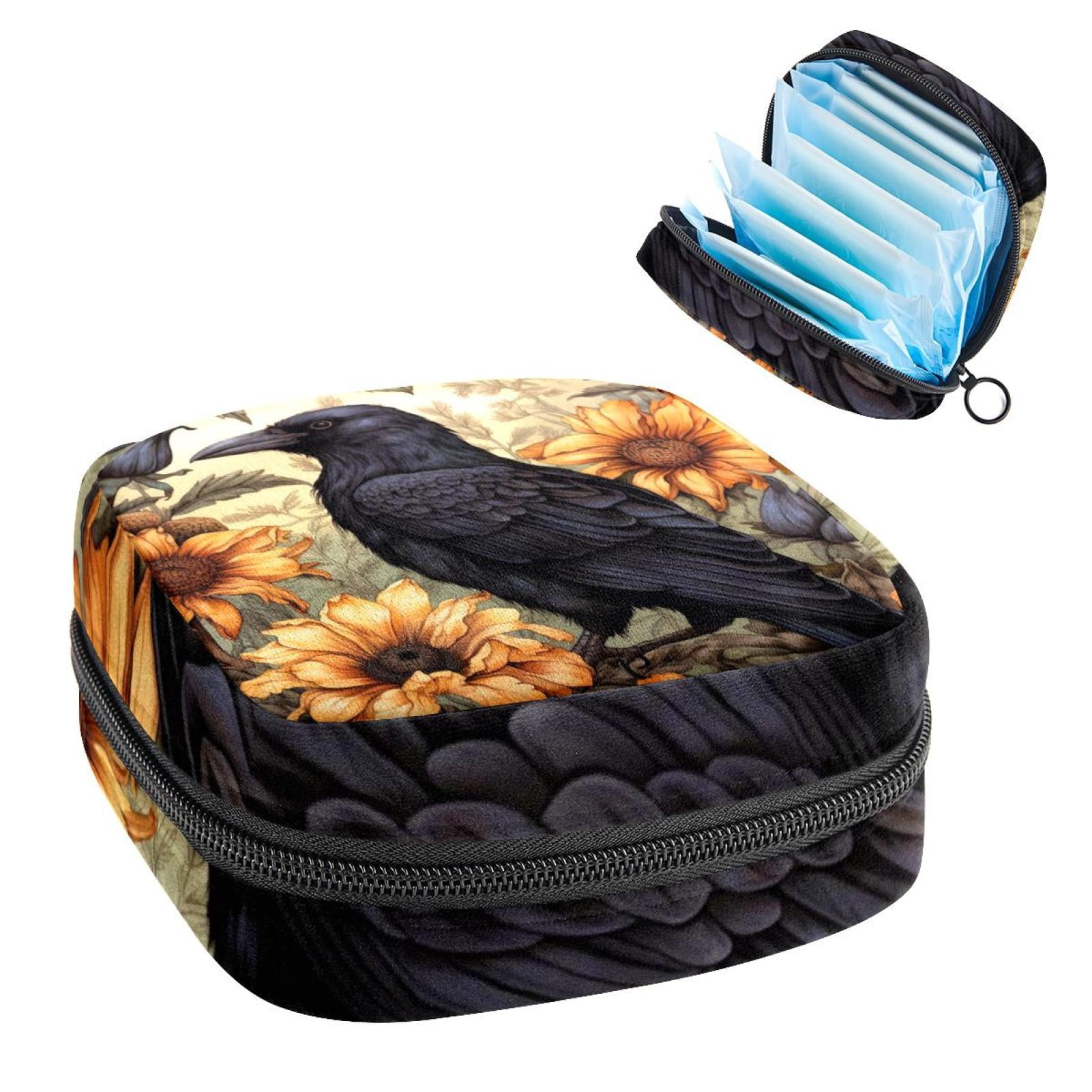 Ownta Crow Pattern Premium Storage Bag Period Purse Pencil Pouch With