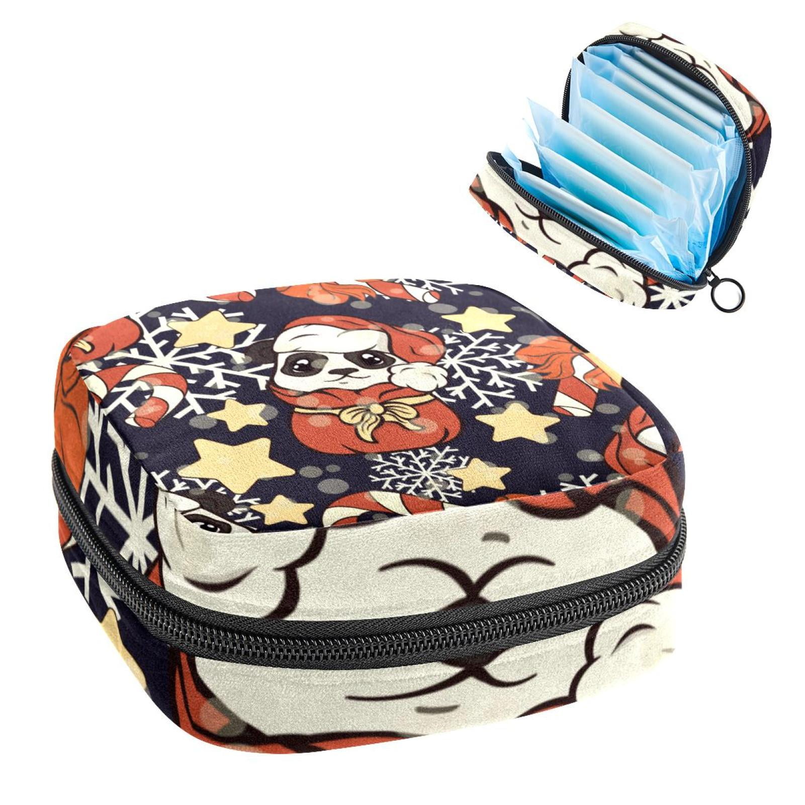 Ownta Cute Cartoon Panda Chritsmas Hat Pattern Premium Storage Bag