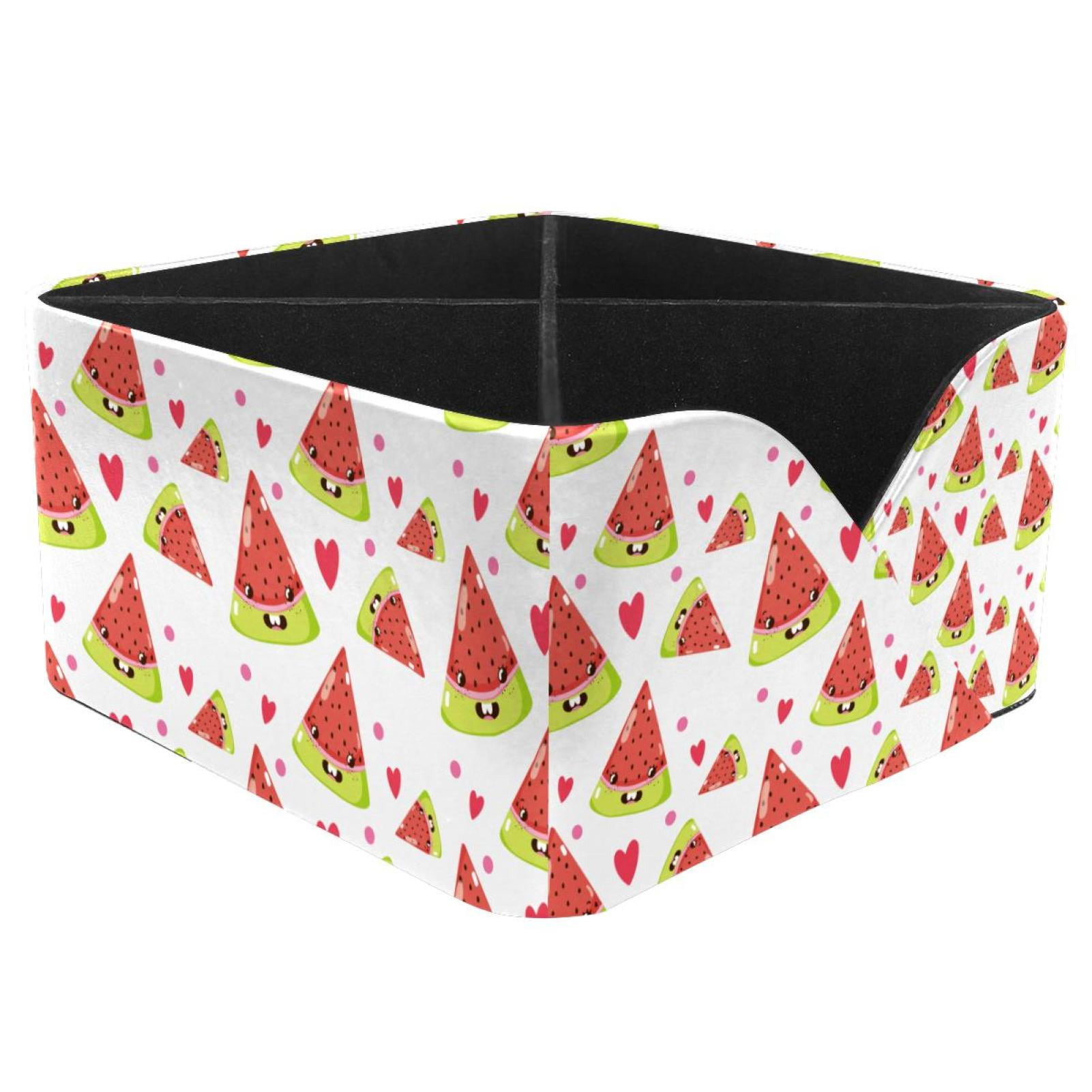 Ownta Cute Fruits Cartoons Pattern Square Pencil Storage Case With 4