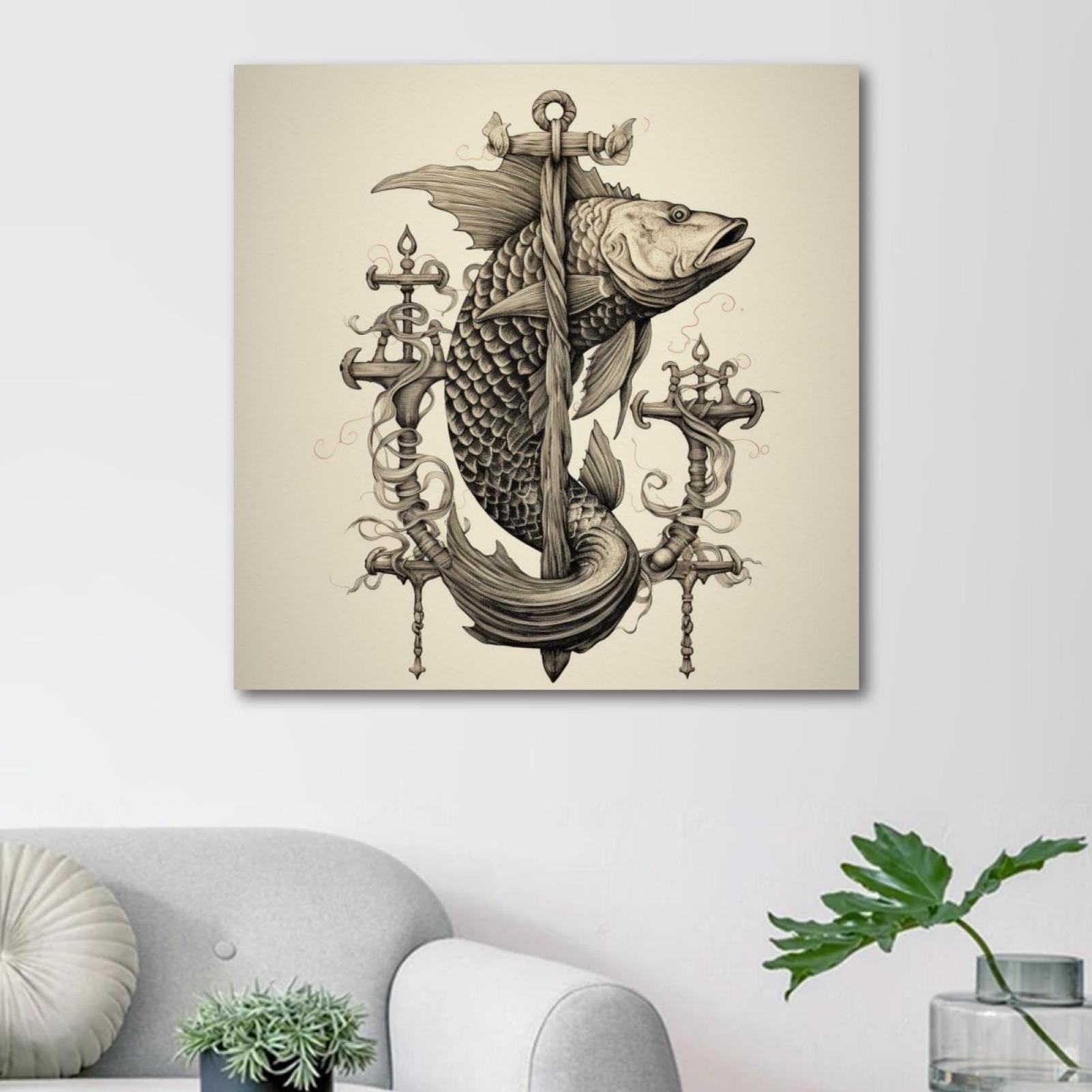 ARTCANVAS Still Life With Fish 1923 Canvas Art Print by Pablo Picasso ...