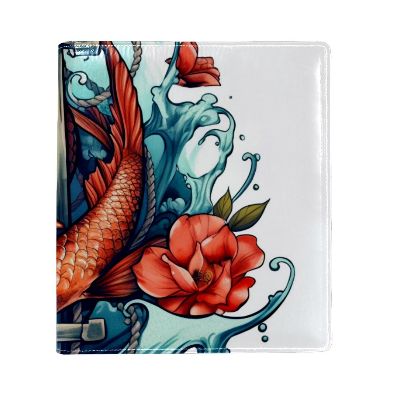 OWNTA Fish Pattern Premium PU Leather Book Protector: Stylish and ...