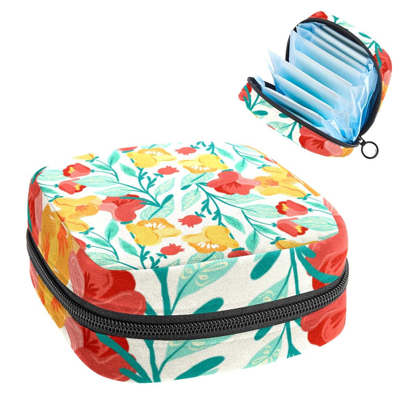 Ownta Floral Pattern Premium Storage Bag Period Purse Pencil Pouch