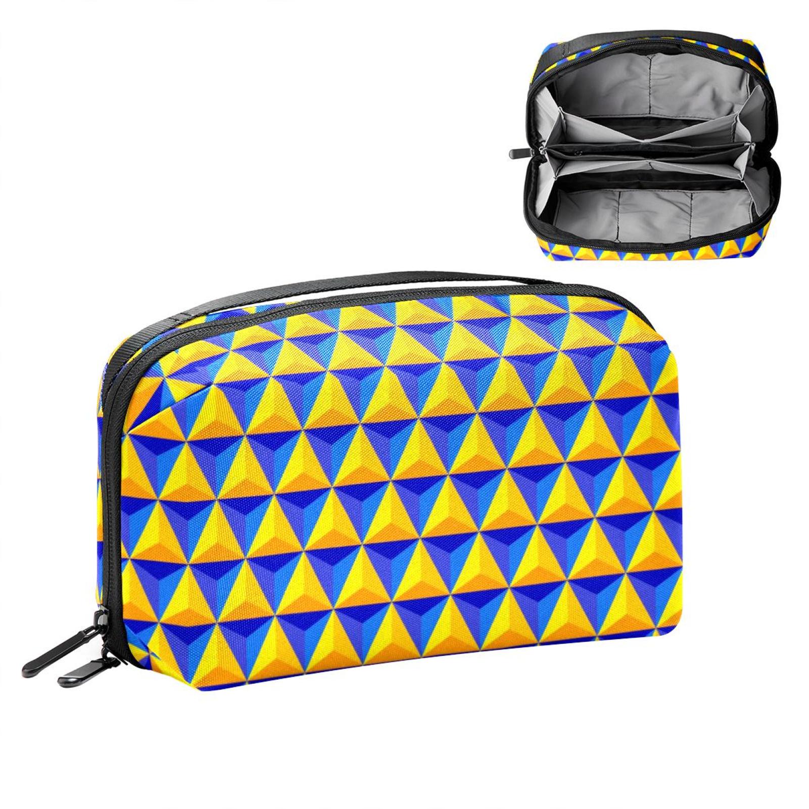 OWNTA Geometric Triangle Pattern Digital Pouch, Charger Organizer, Cord ...