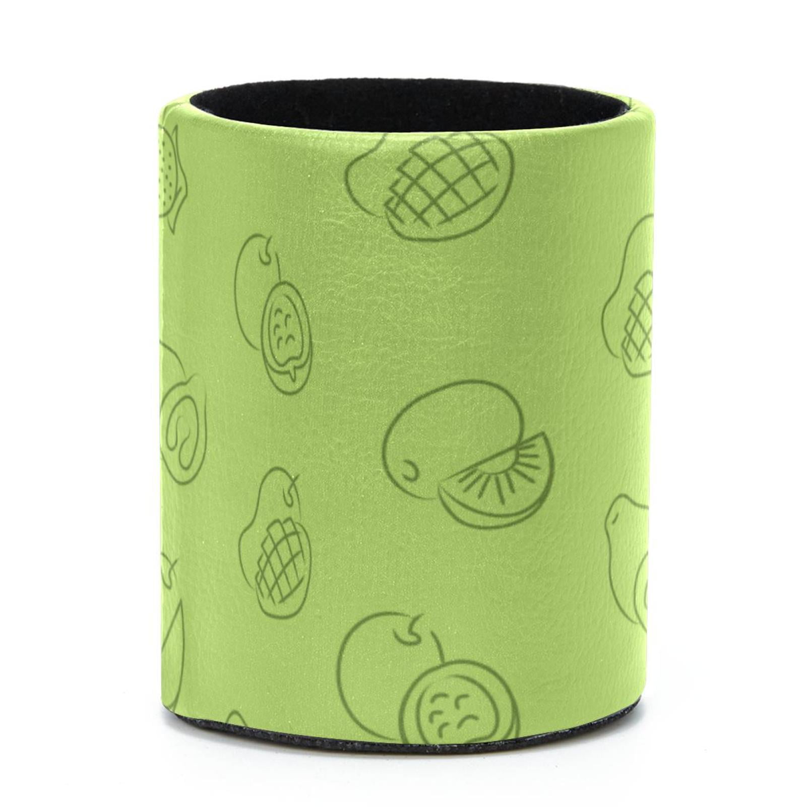 Ownta Green Background Hand Drawn Fruits Pattern 01 Pattern Pvc Leather