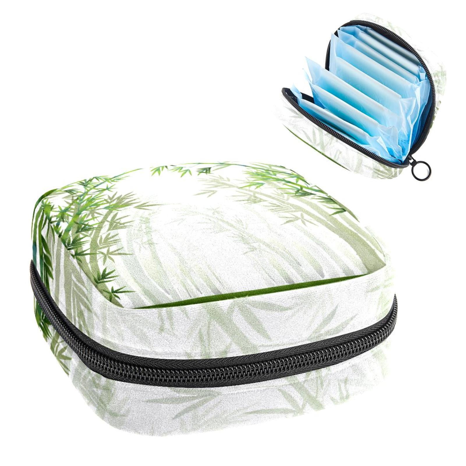 Ownta Green Bamboo Forest Pattern Premium Storage Bag Period Purse