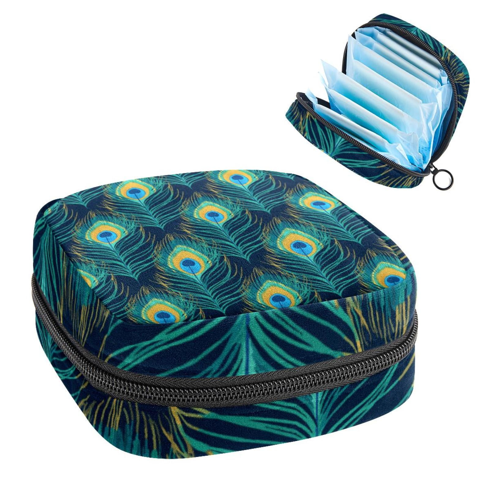 Ownta Green Peacock Feather Pattern Pattern Premium Storage Bag Period